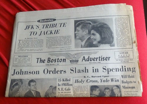 December 1 1963 Boston Advertiser (part Sunday newspaper) PETER PAUL ...