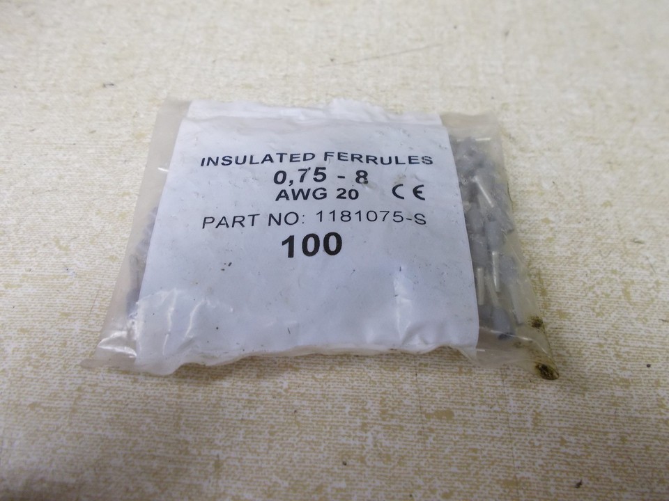 NEW Insulated Ferrules, Lot of 100 1181075-S *FREE SHIPPING* | eBay