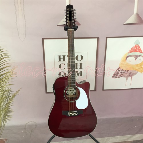 12 String Acoustic Guitar Takamine Red Spruce Mahogany Body Rosewood ...
