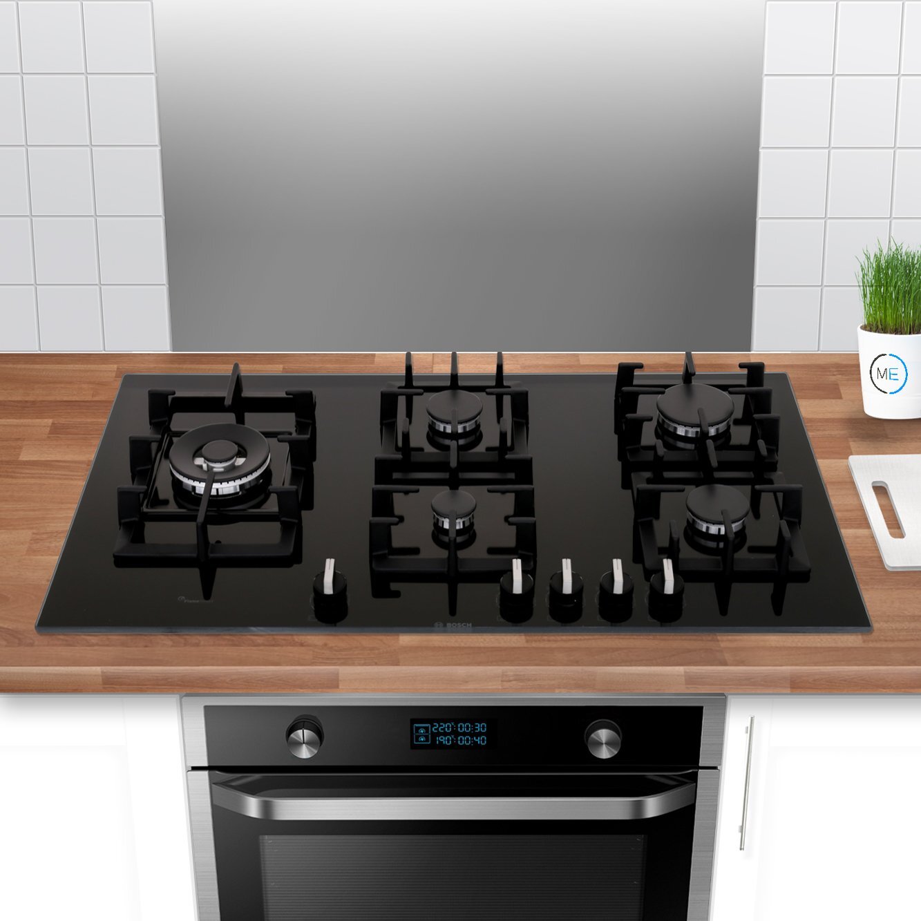 Bosch Series 6 PPS9A6B90 5 Burner Gas Hob - Black 4242002915067 | eBay
