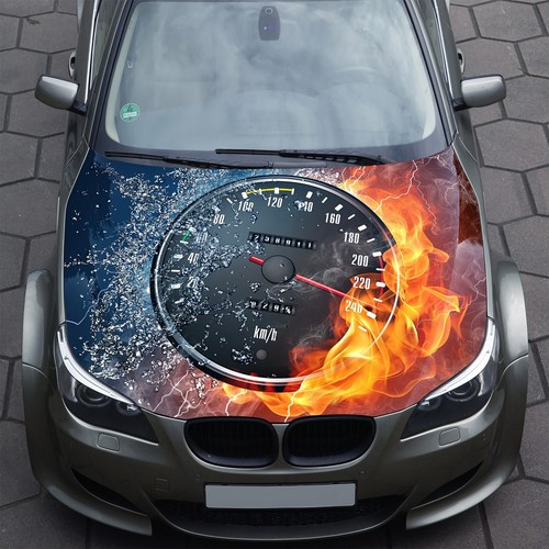 Speedometer Car Hood Wrap Decal Vinyl Sticker Full Color Graphic Fit ...