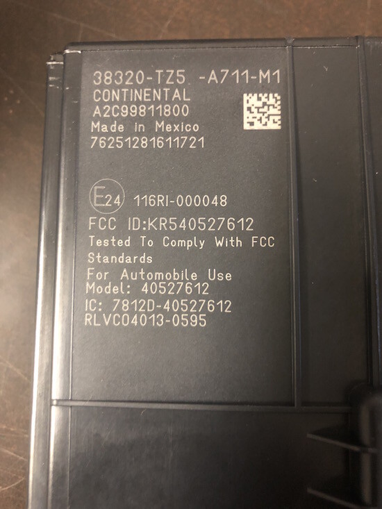 2017-2018 Acura MDX Honda Smart Power Control Unit 38320-TZ5-A711-M1 ...