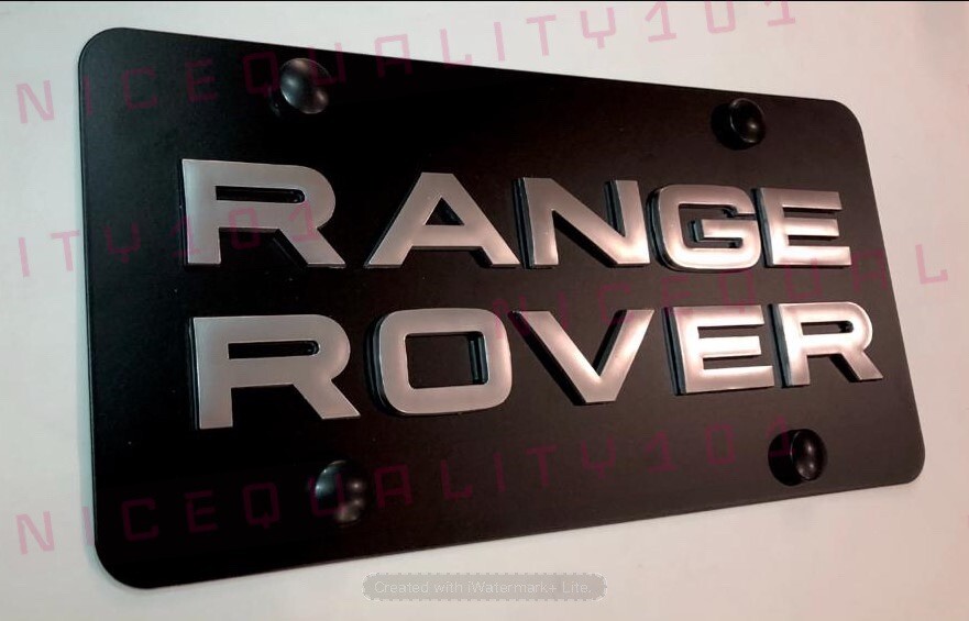 3D Range Rover Front Stainless Steel Finished License Plate Frame ...