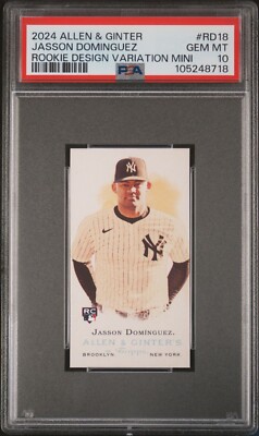2024 TOPPS ALLEN & GINTER JASSON DOMINGUEZ DESIGN VARIATION #RD18 PSA ...