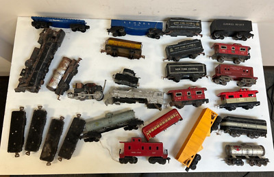 Lot of 20+ O Gauge Junk Train Marx Lionel Freight Cars / Caboose / Wind ...