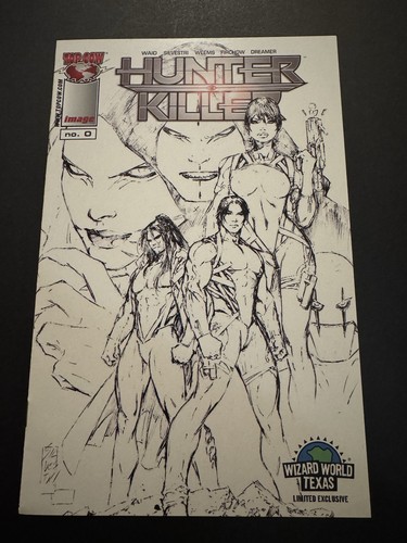Hunter Killer 0, Rare Wizard World Texas Sketch Variant. NM/NM+, Image ...