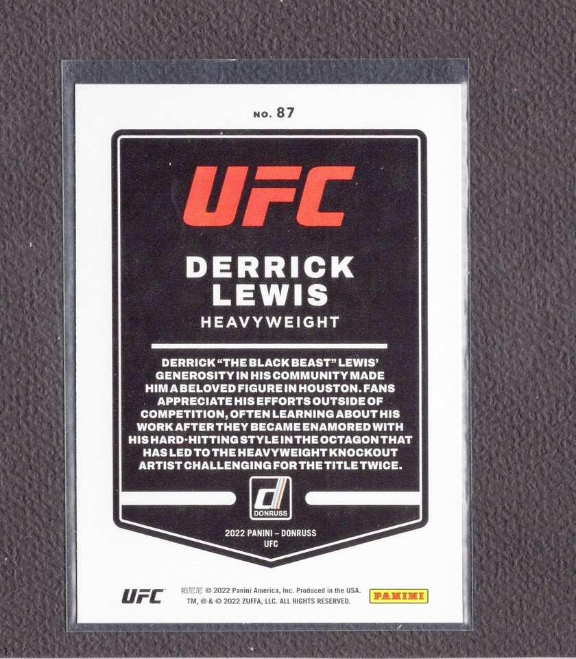 2022 Donruss UFC #87 Derrick Lewis | eBay