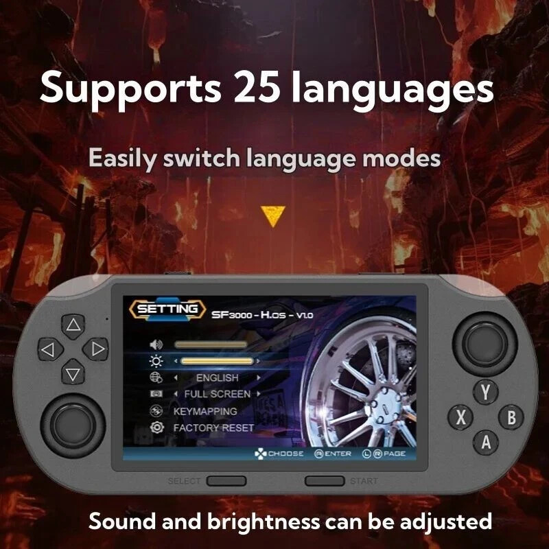 SF3000 Retro Game Handheld Console Player Emulator 4.5 Inch 64GB 20000 Games | eBay UK