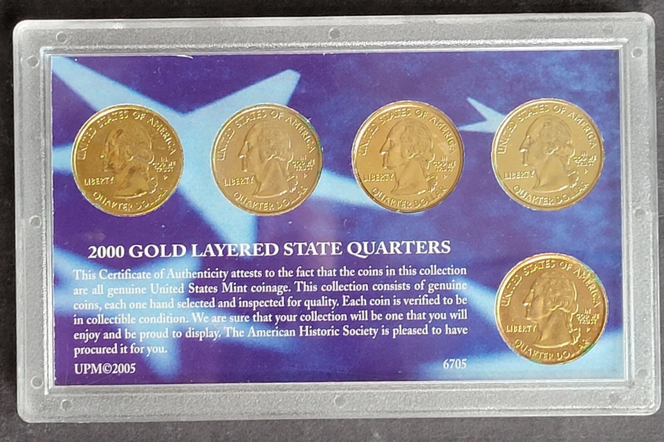 2000 GOLD LAYERED STATE QUARTERS | eBay