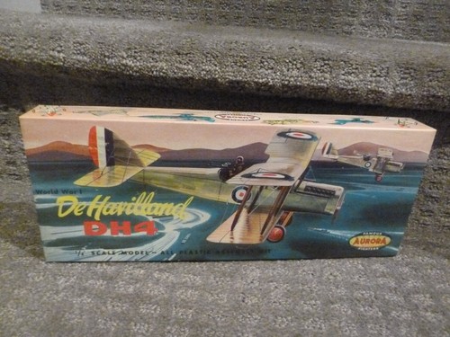 Aurora #112-98 World War I De Havilland DH4 Airplane Model Kit NEW open ...