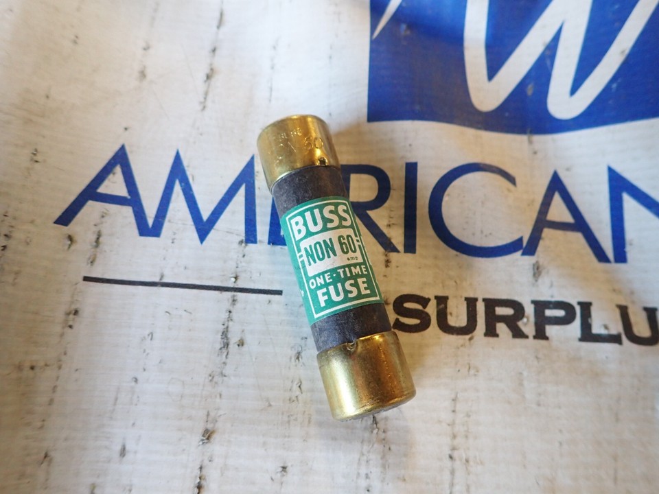 LOT OF 3 BUSS NON60 NON-50 60 amp 250 volt Fuses | eBay