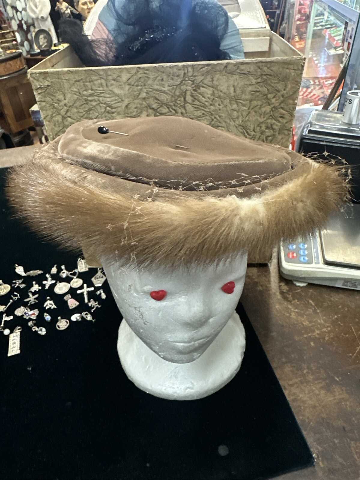 1940s / 50s Gene Doris Hat New York Brown - Gem