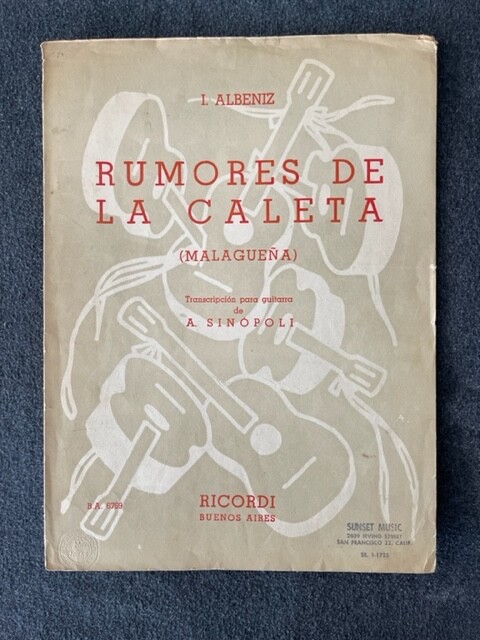 Isaac Albeniz - Rumores de la Caleta - Antonio Sinopoli - RICORDI ...