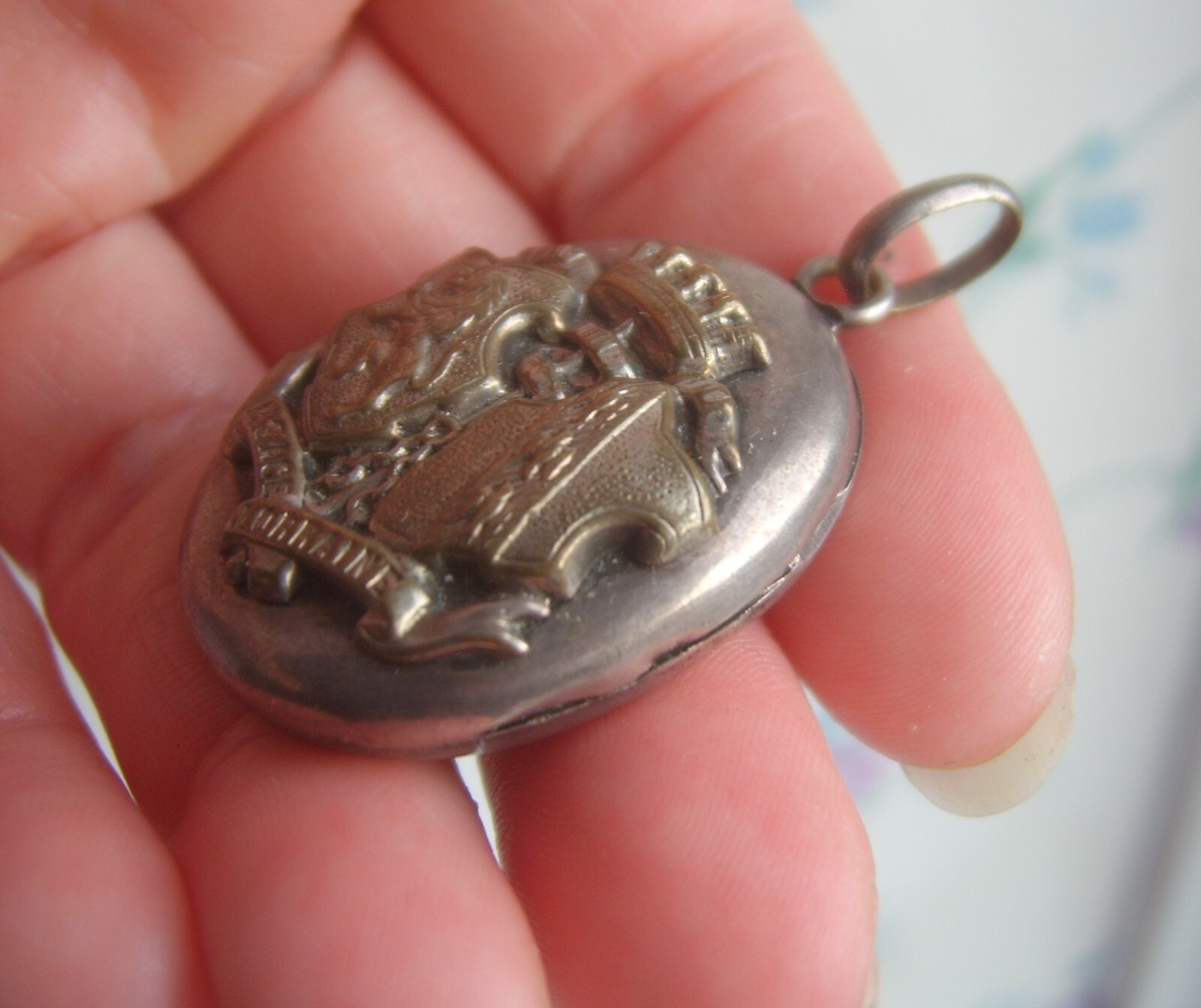 Antique WW1 German Empire Alsace-Lorraine Coat of Arms Photo Locket ...