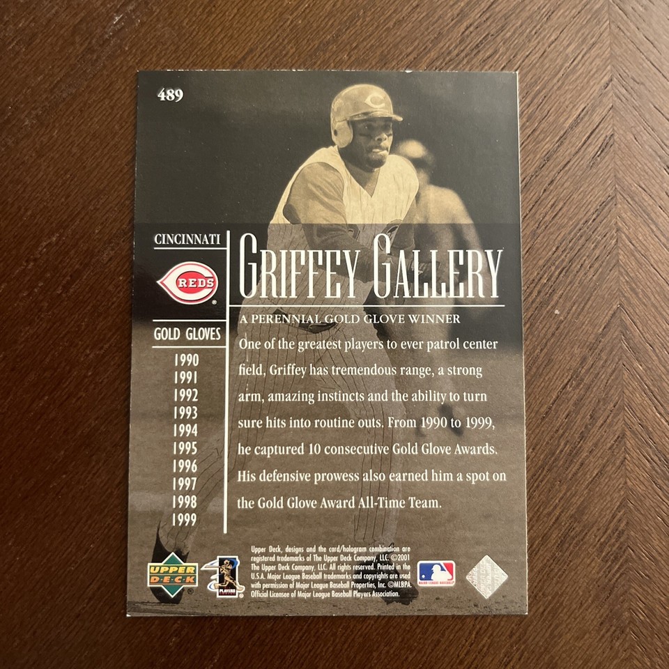 Ken Griffey Jr Cincinnati Reds #489 2001 Upper Deck Griffey Gallery ...