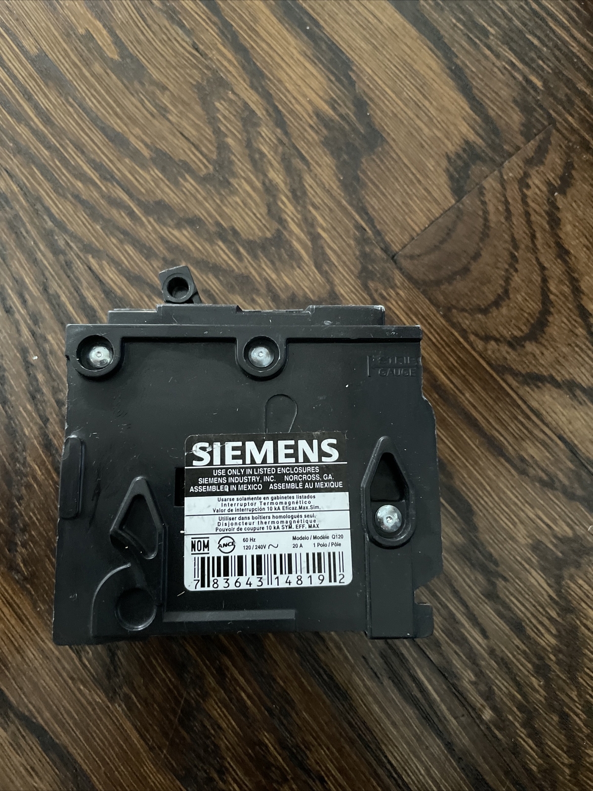 New Siemens Q120 20 Amp 1 Pole 120/240VAC Plug In Type QP 20A 1P ...