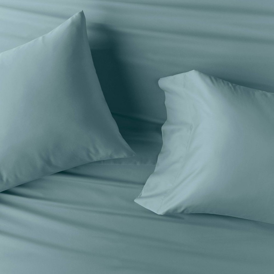 Full 300 Thread Count Temp Regulating Sheet Set Light Teal - Casaluna ...