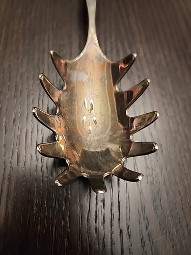 WM Robert's & Son Silver-plated Spaghetti Serving Spoon Rose Pattern | eBay