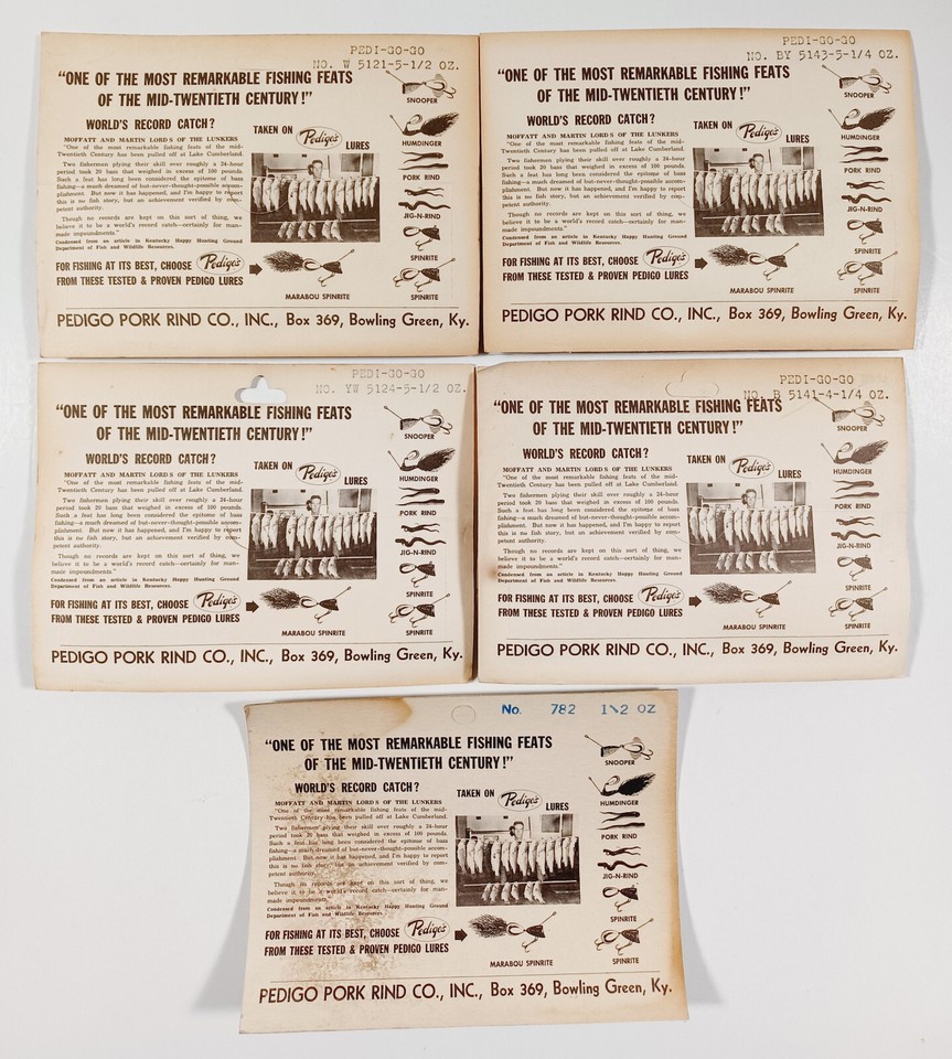 Vintage Pedigo's Pedi-Go-Go Spinrite Fishing Lure Lot Kentucky - NOS ...