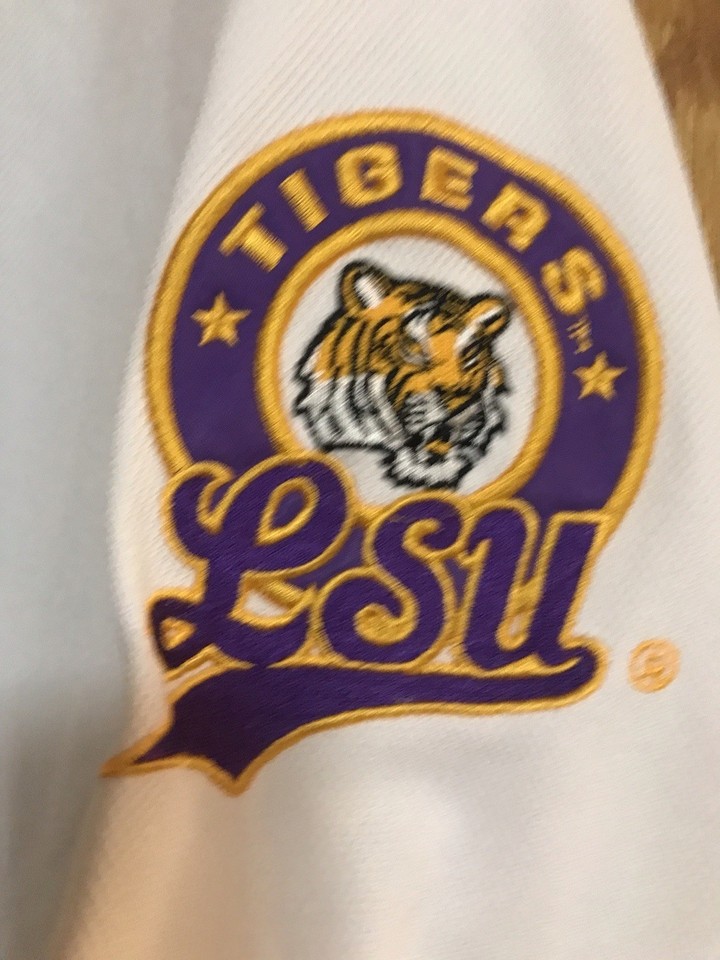 LSU Tigers Baseball Coliseum Athletics Team P ride 92 White, Prpl, Yellow Jersey | eBay