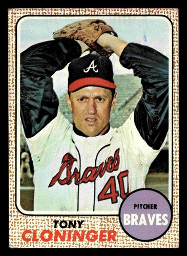 1968 Topps Tony Cloninger #93 - Atlanta Braves | eBay
