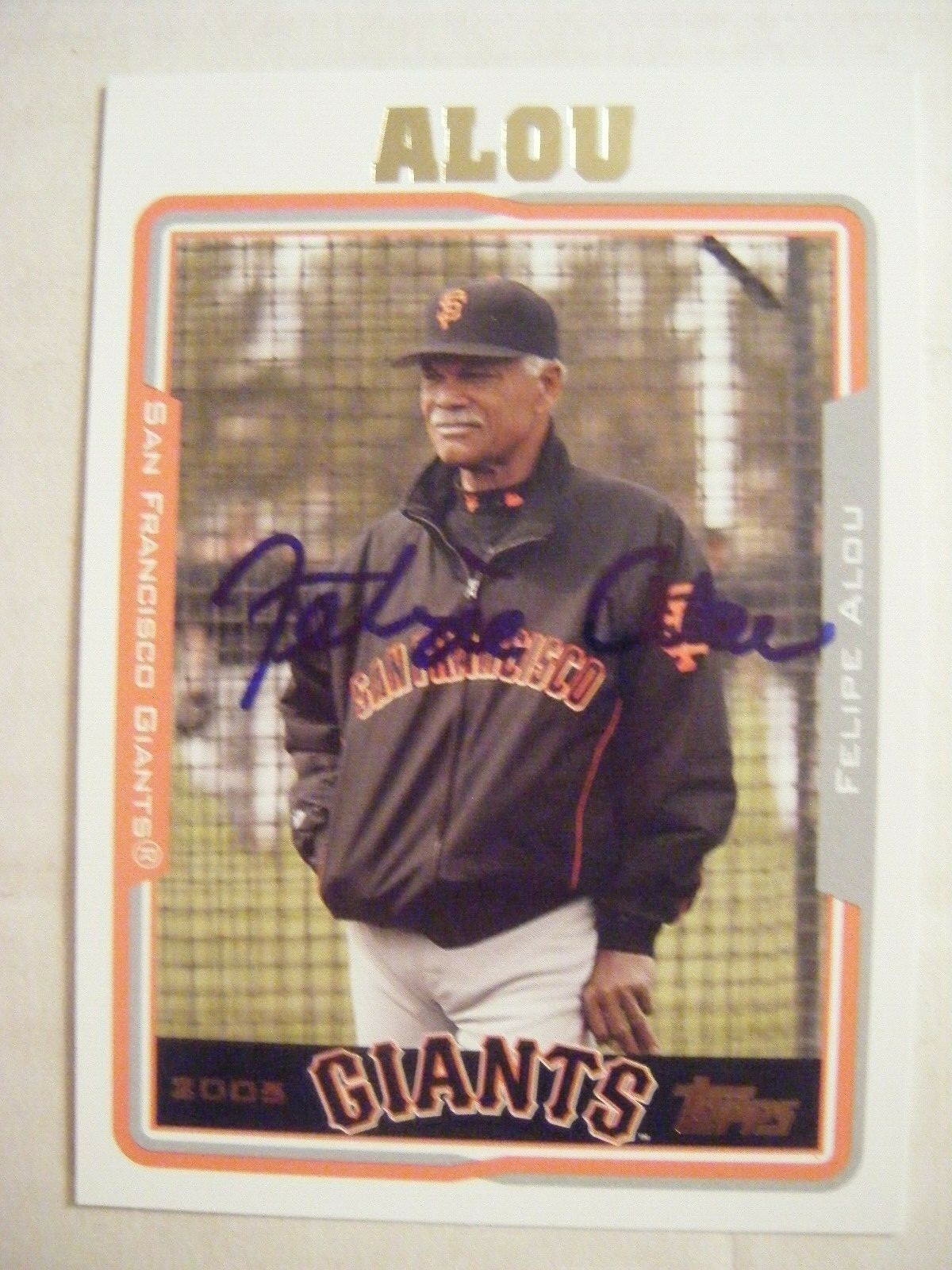 FELIPE ALOU signed GIANTS 2004 Topps baseball card AUTO Autographed ...