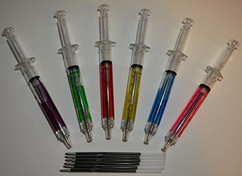 Qty 6 Novelty Syringe Injection Pens - FREE P&P - Free Refills ! Nurse ...