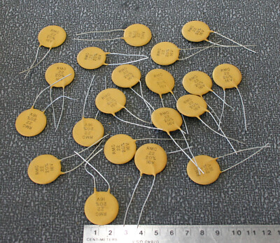 20 Pieces Vintage RMC .22uF .22 mfd 220000 pF 16 Volt Ceramic Disc ...