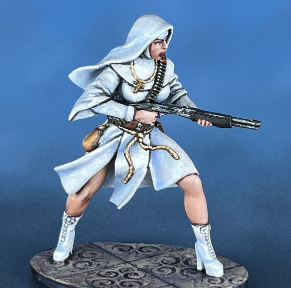 Resin Tabletop Miniature nun with a shotgun. post-apocalypse Toy ...