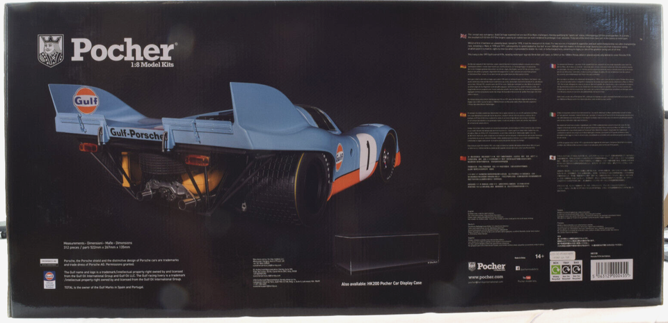 Pocher Porsche 917K - Gulf Edition 1/8 Scale Die-Cast Model Car Kit ...