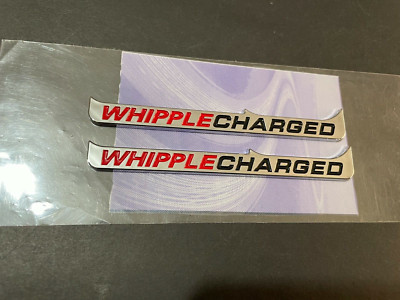 2015-2020 Whipple Charged Emblems Badge Chrome & Red / Black - 2pcs | Rear