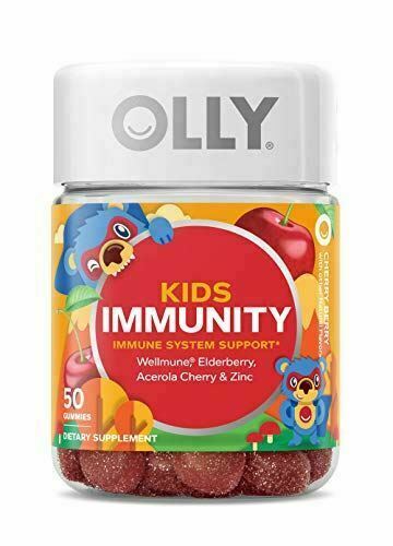 Olly Kids Immunity Wellmune Elderberry, Acerola Cherry and Zinc - 50 ...
