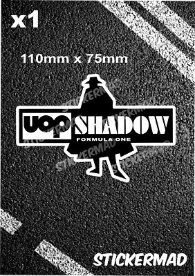 Shadow UOP racing team Stickers F1 UOP OIL Lemans Can Am Formula 1 ...