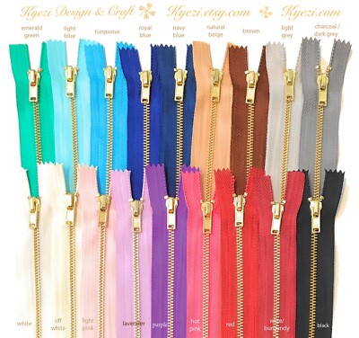 3 5 10 pcs Metal Teeth Closed End Zippers -10",12",14",16" inch zipper ...