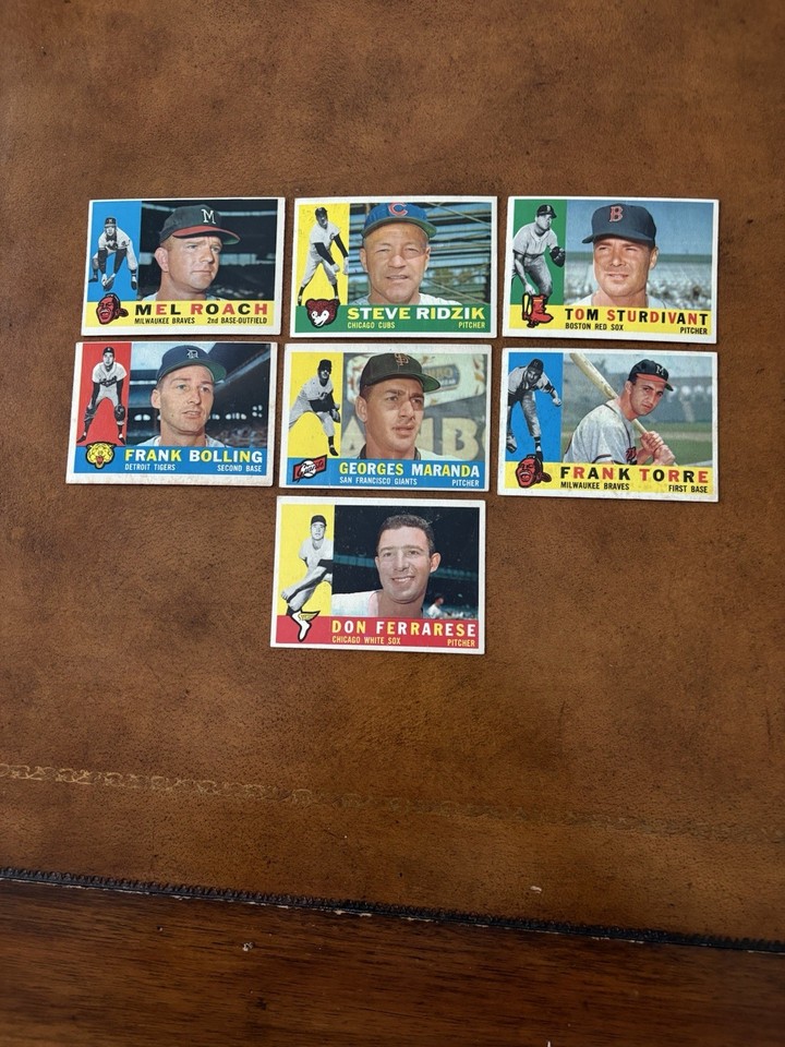 1960 Topps Baseball Lot Of 13 Different ALL SEMI HIGH #’sVG To VG+ J ...