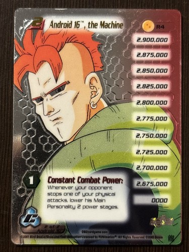 Android 16 The Machine HOLO FOIL Rare LIMITED R4 DBZ TCG DRAGON BALL Z ...