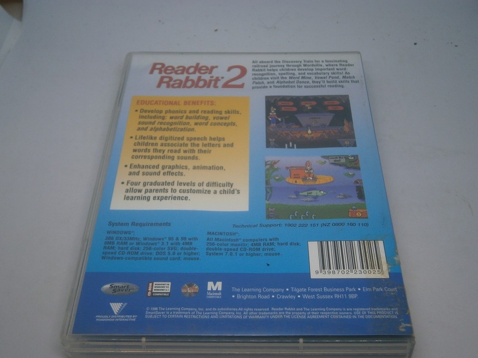 Reader Rabbit 2 CD-ROM, Age 5-8, Reading and Phonics - Free Postage ...