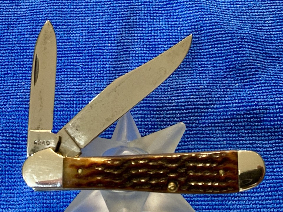 CASE XX CUTLERY CO USA 1986 ANT GREEN B0NE #6249 LG (4”) COPPERHEAD ...