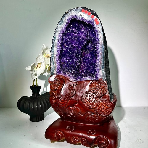 36.17LB Natural Brazilian Amethyst Crystal Cave Stone Cluster Quartz ...