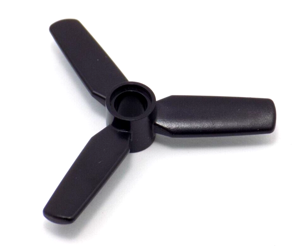 10 LEGO Black Aviation Propeller 3 Blade 5 Diameter Pin Hole Rotor Fan ...