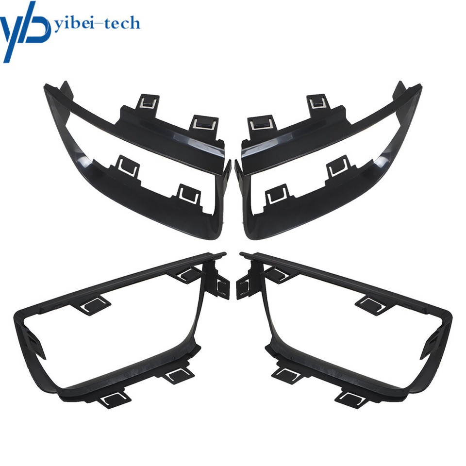 Black Set Of 4 Tail Light Bezel Covers For 10 11 12 13 Chevy Camaro LT ...