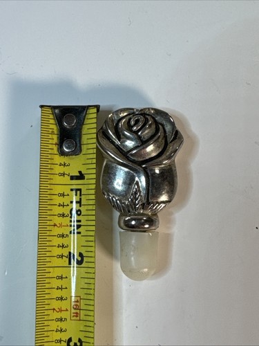 Metal Flower Rose Cork Bottle Stopper Topper Vintage VTG RARE | eBay