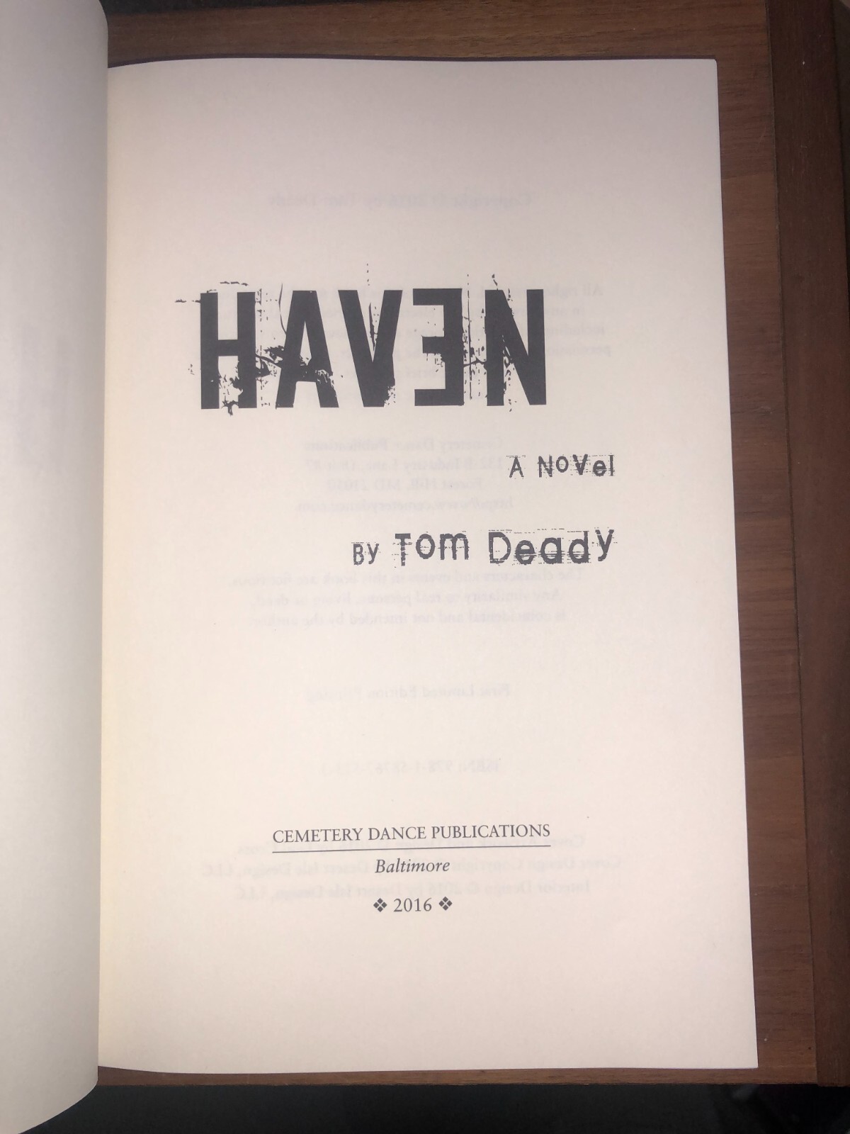 Haven by Tom Deady (2016, Hardcover) for sale online | eBay