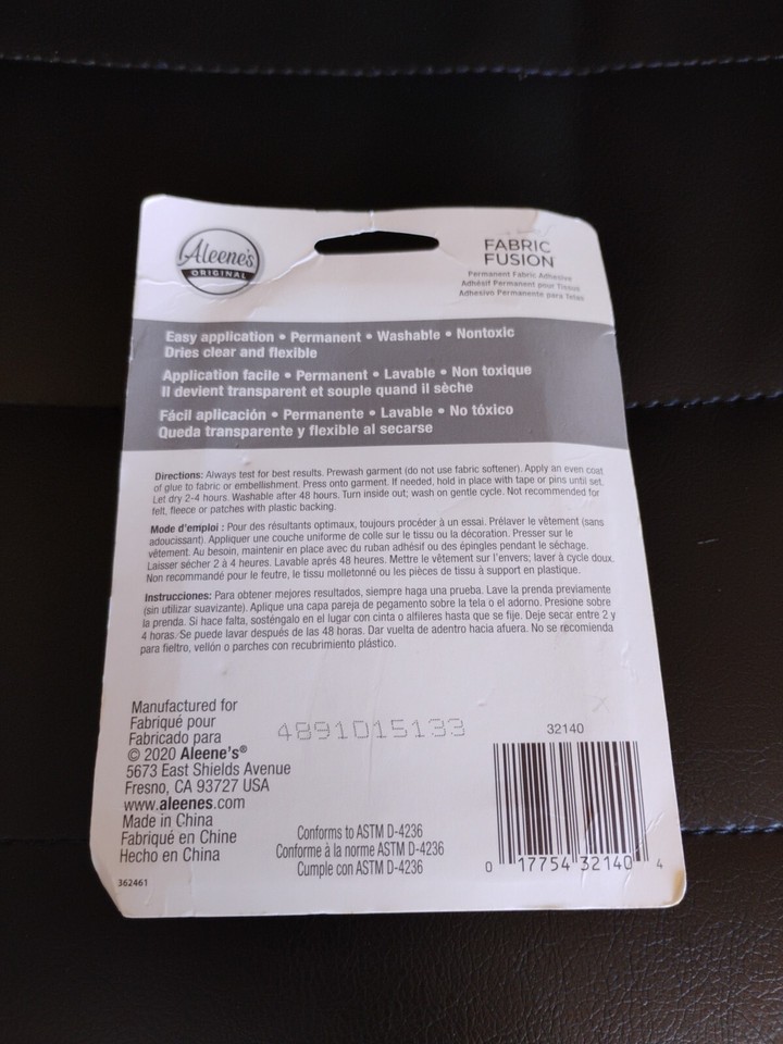 Fabric Glue Mighty Mend it Fabric Glue Permanent Clear Washable ...