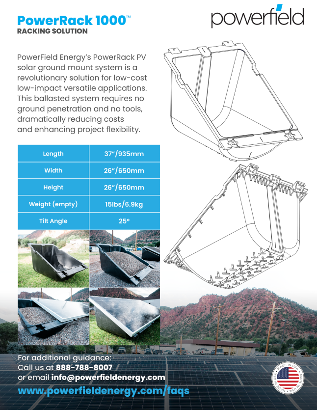 10 x PowerField PowerRack Solar Ground-Mount System for Panels up to 41 ...
