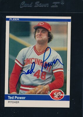 1984 Fleer #478 Ted Power Reds Signed Auto *28503 | eBay