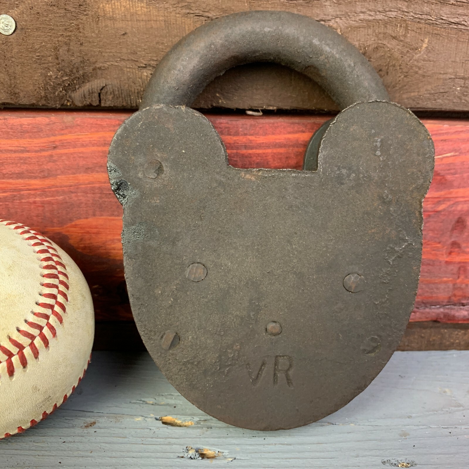 Samuel Baker Lock, Heavy Duty Cast Iron, Antique Finish & Brass Hole ...