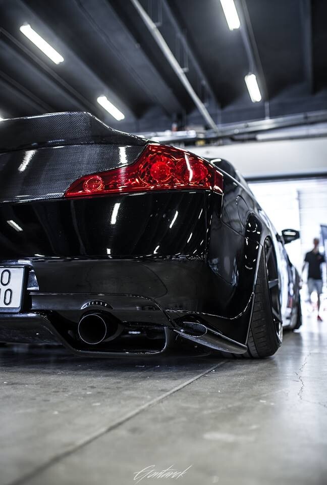 For Infiniti G35 Coupe ducktail boot spoiler + rear bumper diffuser top ...