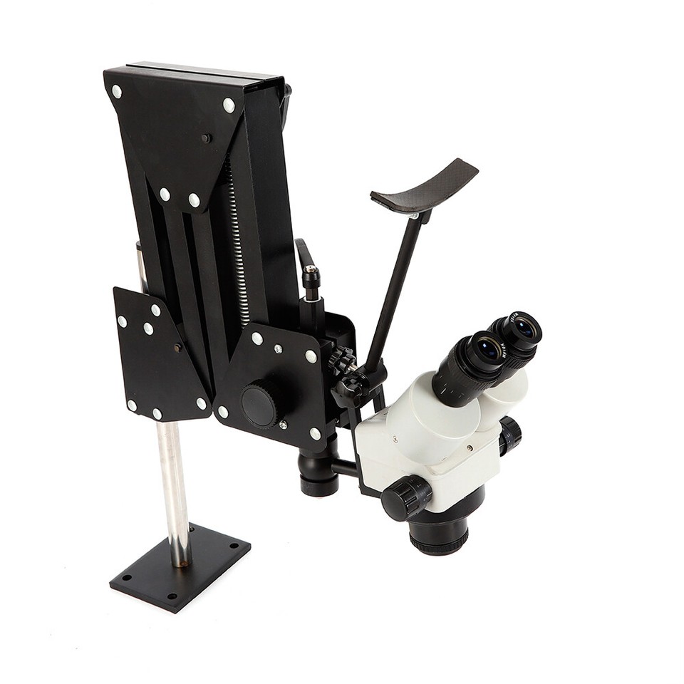 7x-45x Zoom Micro Inlaid Mirror Multi-directional Microscope+Stand ...
