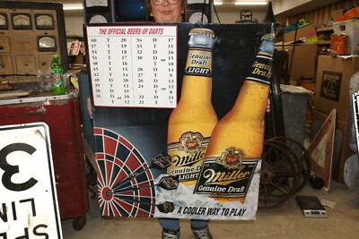 Large Vintage Miller Genuine Draft Official Beer Darts 34" Embossed ...